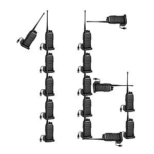 16 Pack Radioddity GA-2S Long Range Walkie Talkies for Adults UHF Two Way Radio Rechargeable with Micro USB Charging + Radioddity PC002 USB Programming Cable Plug and Play