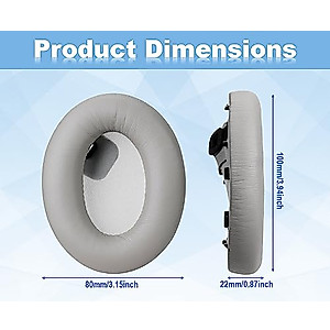 PhantAccy Replacement Ear Pads Cushions for Sony WH-1000XM4 Noise Canceling Headphones, with Soft-Touch Leather, Breathable Noise Isolation Memory Foam, Long-Lasting Comfort, Easy Installation (Gray)