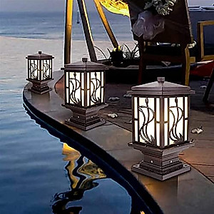 BDRPZX European Wall Light,Pillar Lamp Outdoor Garden Lamp Home Waterproof European Villa Door Wall Lamp,E27 Decoration Illumination Energy Saving Post Lamp Patio Porch Street Lantern Headlight