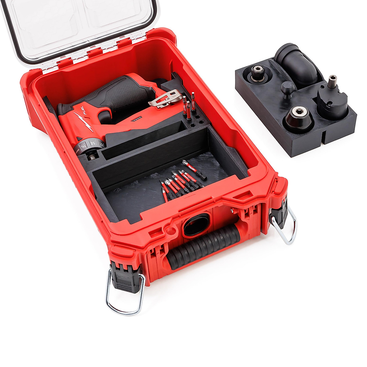 Installation Drill Driver Organizer for Milwaukee M12 Combo Drill and Accessories- Made for Packout Compact Organizer