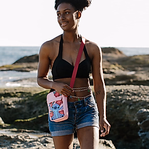 Disney Bag, Crossbody, Lilo, Stitch Sweet Smiling Pose, Vegan Leather