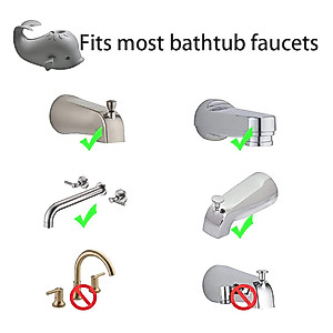 DYSONGO Faucet Cover Bathtub Baby Whale Spout Cover Soft and Safety for Kids Gray