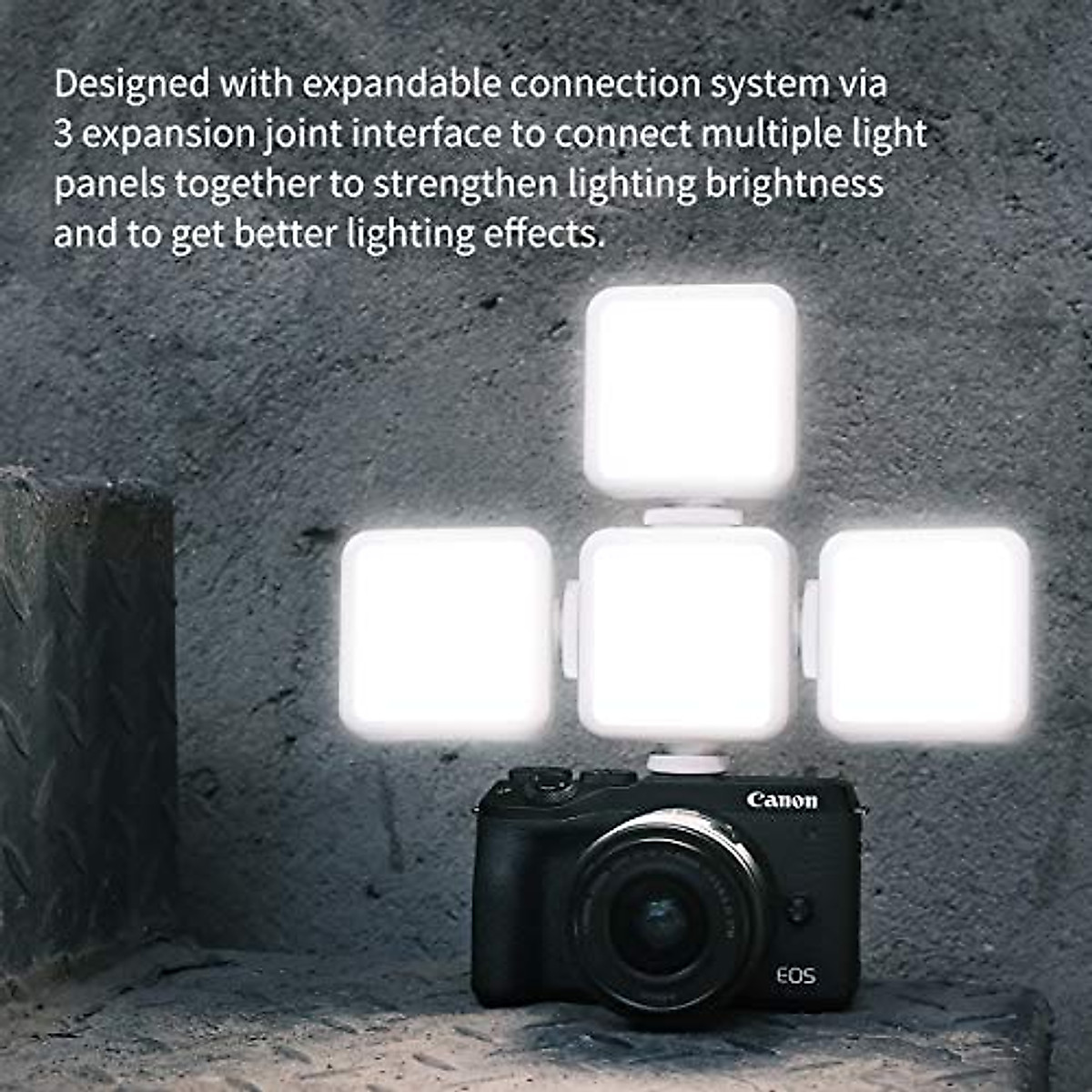 ULANZI VL49 2000mAh LED Video Light w 3 Cold Shoe, Rechargeable Soft Light Panel for DJI OSMO Mobile 3 Pocket Zhiyun Smooth 4 Sony RX100 VII Canon G7X Mark III A6400 6600 Camera GoPro 10 9 8 Vlogging