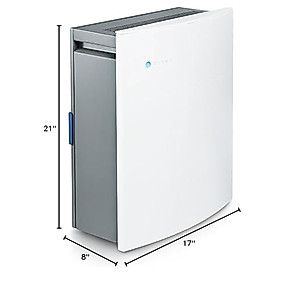 BLUEAIR Air Purifier for Allergy & Asthma Reduction in Small/Medium Rooms, HEPASilent Tech with WIFI features ALEXA compatible, Removes 99.97% Pet Dander Pollen Mold Dust Viruses, Classic 205, White