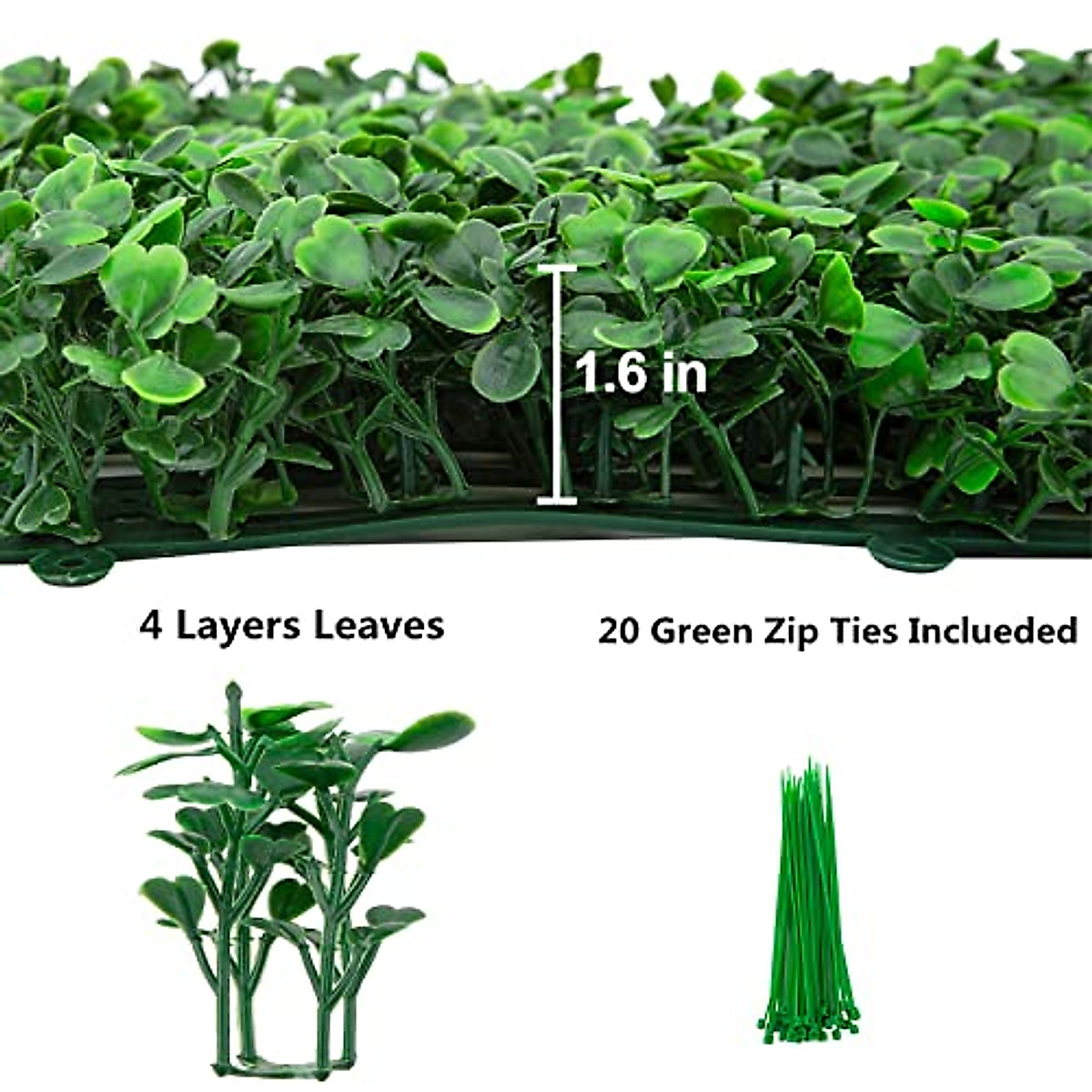 Cliselda Grass Backdrop Wall Panels 8PCS 10"x10" Artificial Boxwood Hedge Greenery Wall Panels, Privacy Hedge Screen Faux Boxwood for Indoor Outdoor Plant Wall Decor