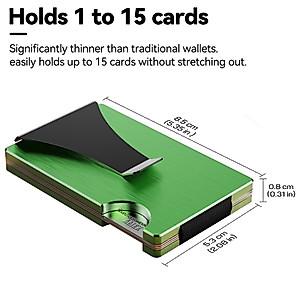 Metal Wallet for Men Slim Minimalist-Mens Wallet with Money Clip Removeable, Credit Card Holder Wallets for Men Gift