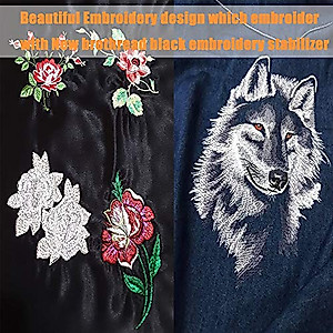 New brothread Black Cut Away Machine Embroidery Stabilizer Backing 12" x 25Yd roll - Medium Weight 2.5 oz - 2 Options - Tear Away/Cut Away