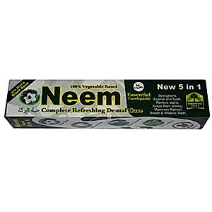 Neem Toothpaste 5 in 1 with Mint & Black Seed 6.5oz 6pk