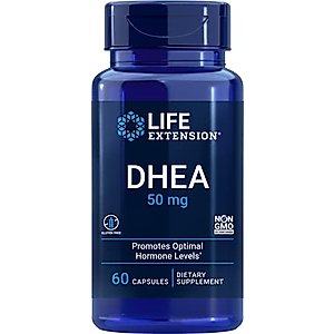 Life Extension DHEA - For Hormone Balance, Immune Support, Anti-Aging, Cardio, Circulatory & Bone and Sexual Health - Dehydroepiandrosterone For Memory Support - Non-GMO - 60 Capsules