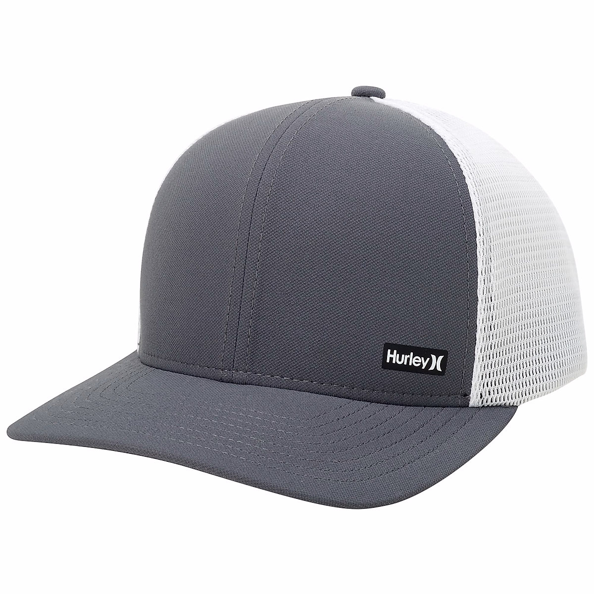 Hurley Men's Caps - H2O-Dri League Baseball Caps for Men with Snapback Closure - Classic Mens Trucker Hats (S-XL), Grey/White