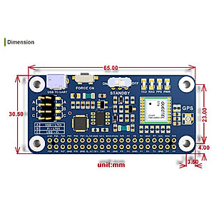 Raspberry Pi GNSS L76X GPS HAT Supports Multi-GNSS Systems GPS BDS QZSS Supports DGPS SBAS Interface UART with External Antenna Industrial PDA Tracking Security System Module @XYGStudy