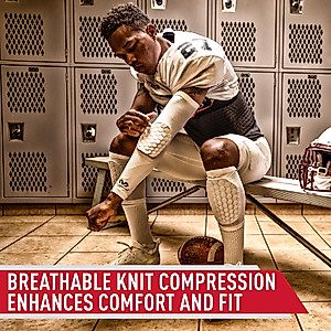 McDavid Elbow and Arm Compression Sleeve with HEX padding. For Basketball, Football, Baseball and more. Knit Airflow and UV Protection