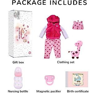 CHAREX Reborn Baby Dolls - 22 inches Realistic Newborn Soft Vinyl Baby Dolls Toy for Kids Age 3+