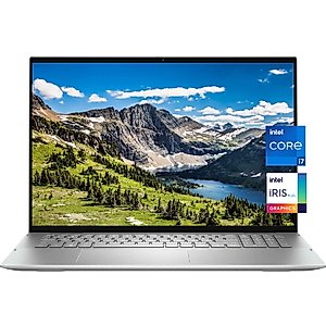 Dell Newest Inspiron 7000 2-in-1 Convertible Laptop, 17" QHD+ 2K Touch Display, Intel Core i7-1165G7, 32 GB RAM, 2TB PCIe SSD, Intel Iris Xe, Webcam, Backlit KB, FP Reader, Windows 10, Silver