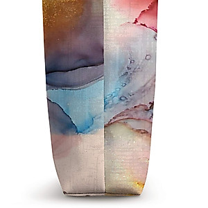 Colorful Modern Art Alcohol Ink Painting, Distressed Pattern Tote Bag