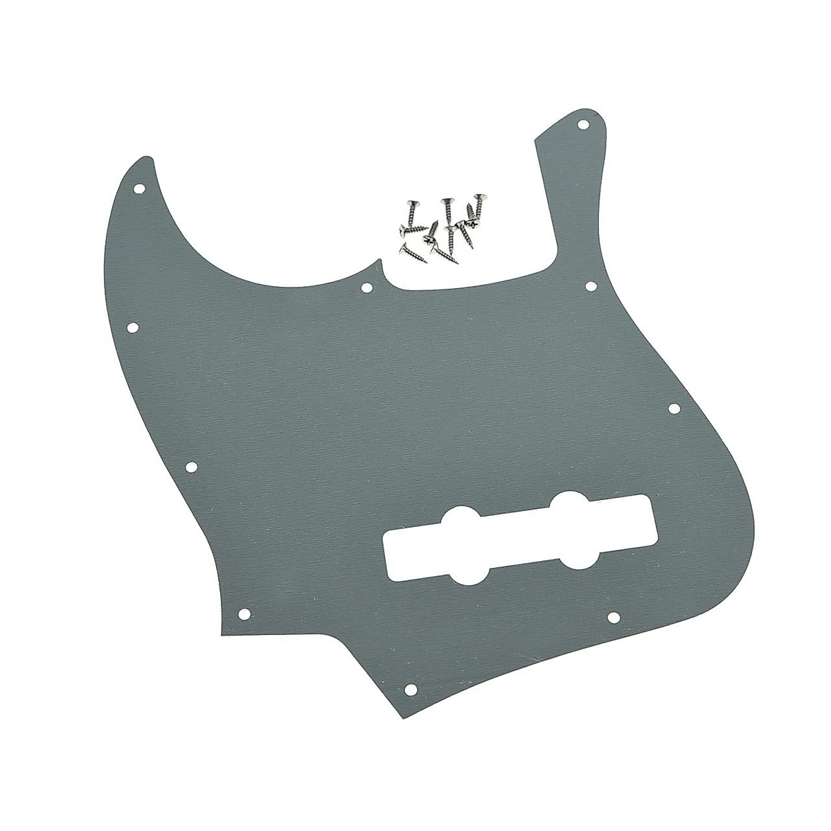 KAISH 4 String J Bass Style Pickguard Bass Pick Guard Scratch Plate for USA/Mexico Jazz J Bass Silver Mirror