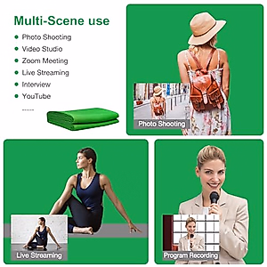 Aimosen 10x10 FT Green Screen Backdrop for Photography, Large Green Background for Zoom Meeting, High Density Chromakey Green Backdrop Curtain for Video Photoshoot Studio Gaming YouTube Conference
