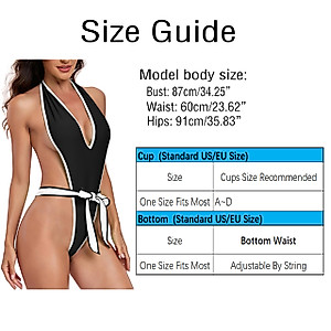 SHERRYLO Deep Monokini One Piece Swimsuit Womens Bathing Suit for Women Exotic Plunging Swimsuits Sexy Trikini Bathing Suits