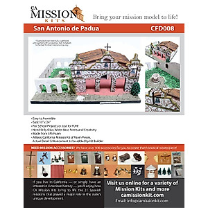 California Mission Model Kit San Antonio De Padua