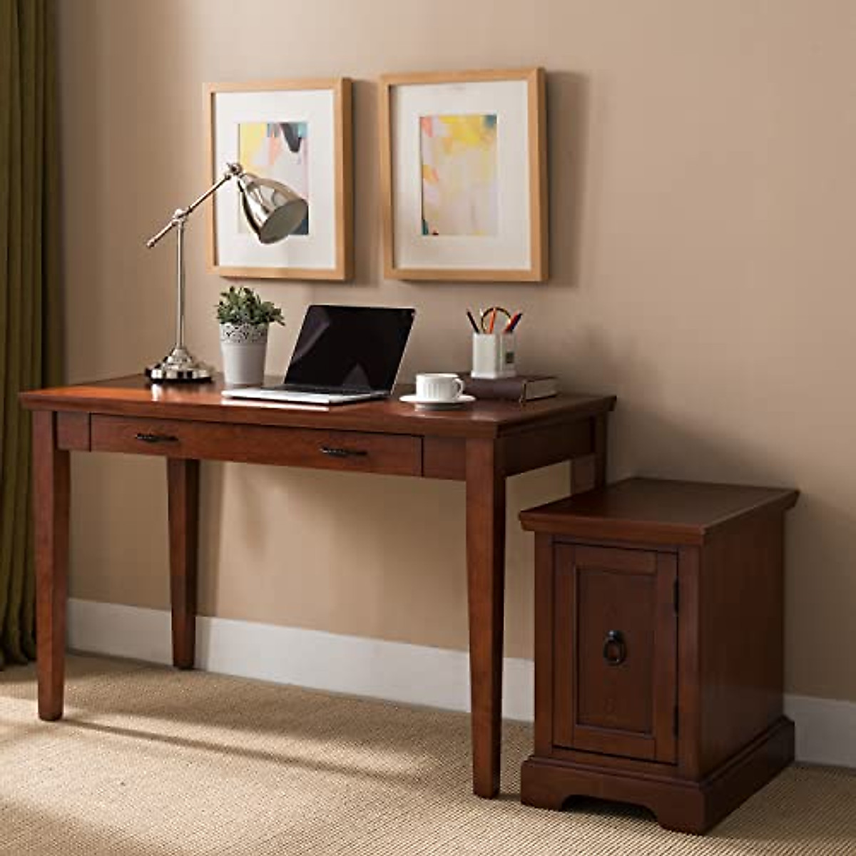 Leick Westwood Laptop/Writing Desk, Brown Cherry Finish