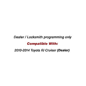 KeylessOption Keyless Entry Remote Ignition Uncut Car Key Fob for Toyota FJ Cruiser 2010-2014 HYQ12BBT