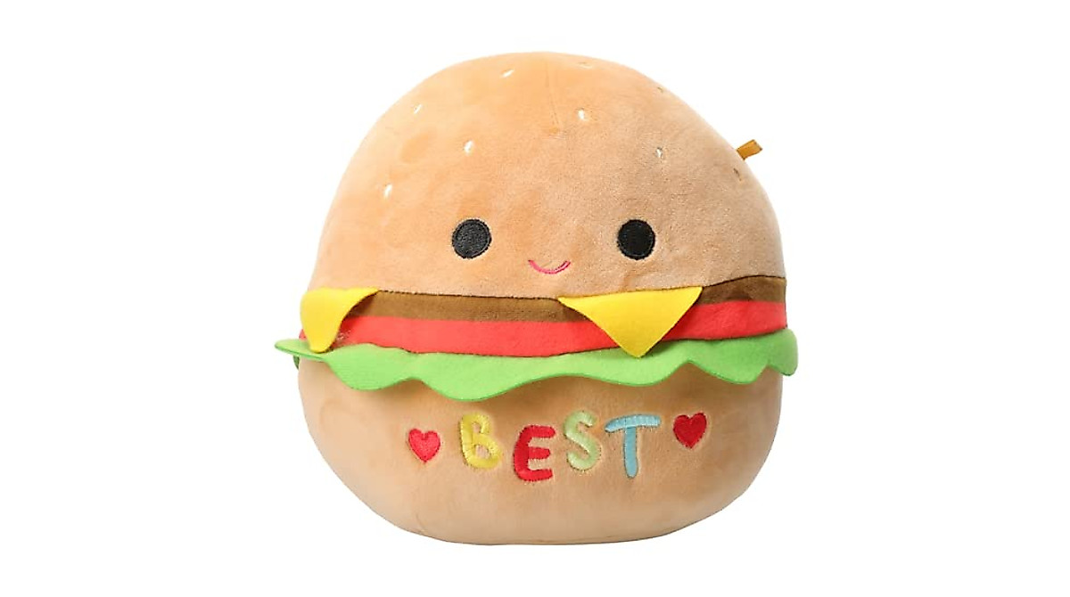 Squishmallows Carl the Cheeseburger Plush Toy - 7 Inch Squishy Animal