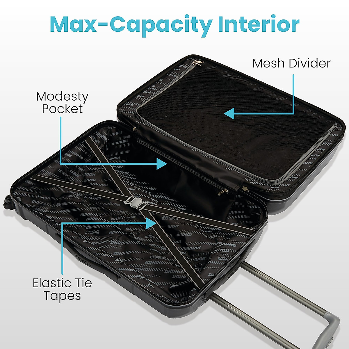 American Tourister Stratum 2.0 Expandable Hardside Luggage with Spinner Wheels, Carry-On, Jade Green