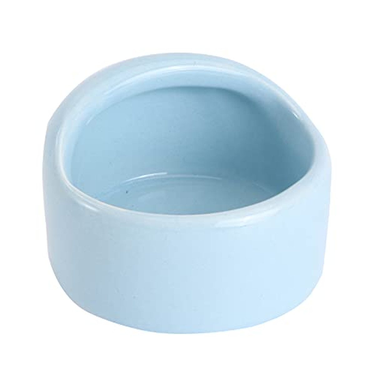 Mipcase Hamster Ceramic Bowl- Small Animal Food Bowl, No Spill Food Water Dish for Hedgehog Gerbil Chinchilla Rat Ferret ( Blue )