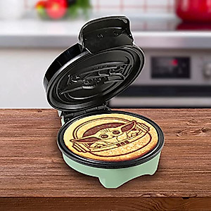 Uncanny Brands Star Wars The Mandalorian The Child Waffle Maker- Grogu Waffles