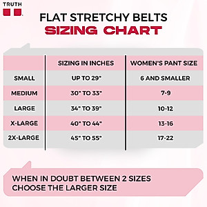 Truth Belts for Women - Adjustable Stretch Belt for Natural Fit - No Show Women Belt for Jeans, Pants, and Plus Sizes