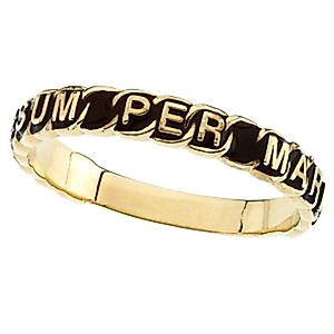 Bonyak Jewelry To Jesus Through Mary Total Consecration Ring in Sterling Silver - Size 7