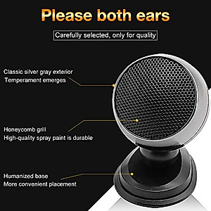 ePathChina 2pcs Universal Car Tweeter Loudspeaker 150W 4Ohm Audio Silk Film for Car Modification High-Pitched Car Audio Modification Nondestructive