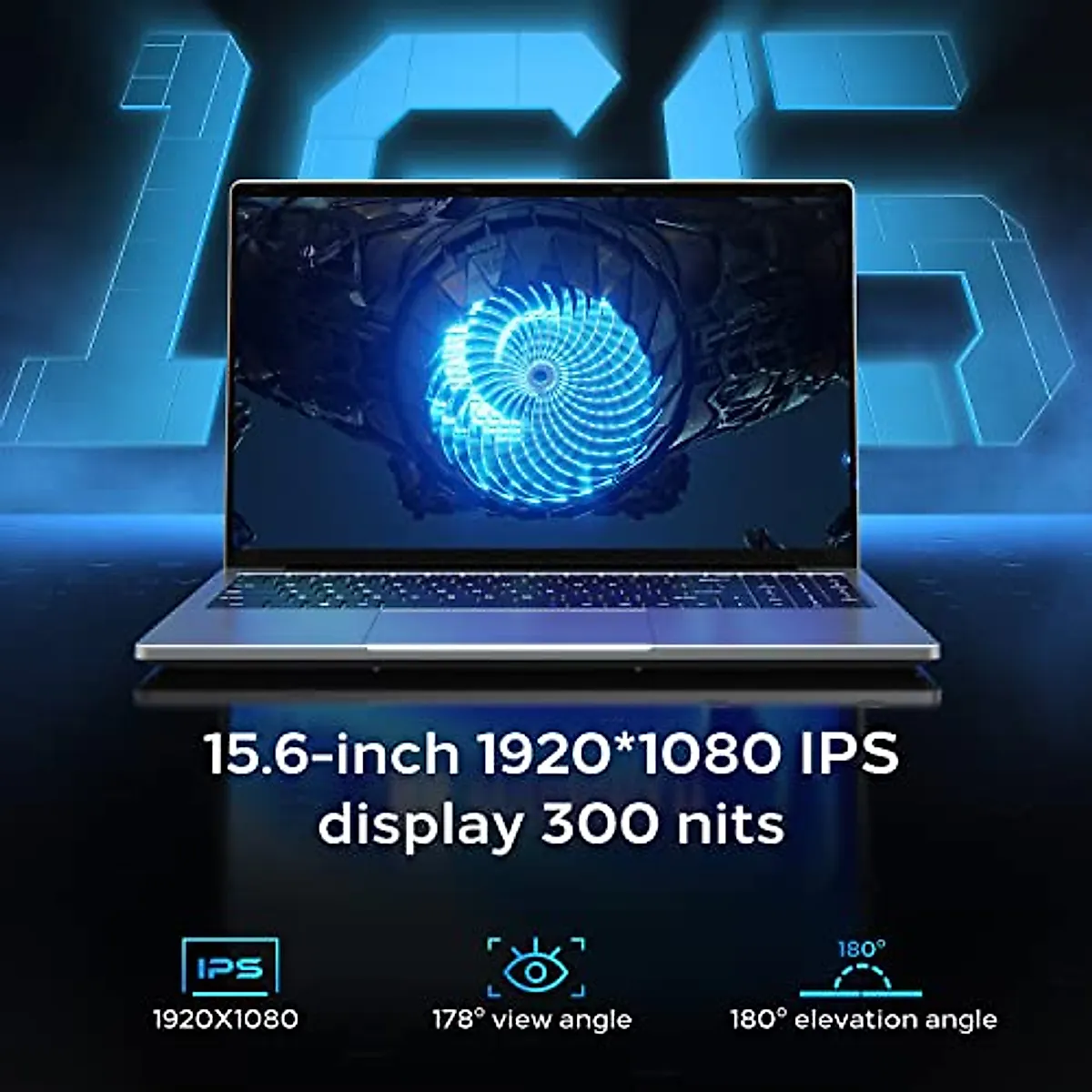 OTVOC Laptop 15.6 inch Windows 11, VocBook 15, Intel Celeron N5100, 16GB RAM, 512GB PCIE NvMe SSD , 4TB Expansion, 15.6" FHD IPS, 2.0MP, 2.4G+5G WiFi, Bluetooth 5.0, Type-C, HDMI, RJ45, HDD, Silver