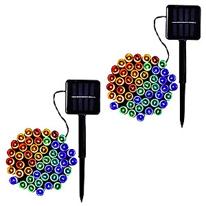 Bbrand Solar String Lights Outdoor, Christmas Lights with 8-Lighting Modes, Waterproof Decorative Lights for Garden, Patio, Home, Wedding, Party, Halloween, Christmas (Multicolor, 100)