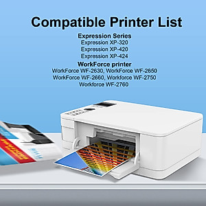 Zlotych 220XL Remanufactured Ink Cartridge Replacement for Epson 220XL 220 XL T220XL use for Workforce WF-2630 WF-2650 WF-2660 WF-2750 WF-2760 XP-420 XP-424 XP-320, 2 Black 1 Cyan 1 Magenta 1 Yellow