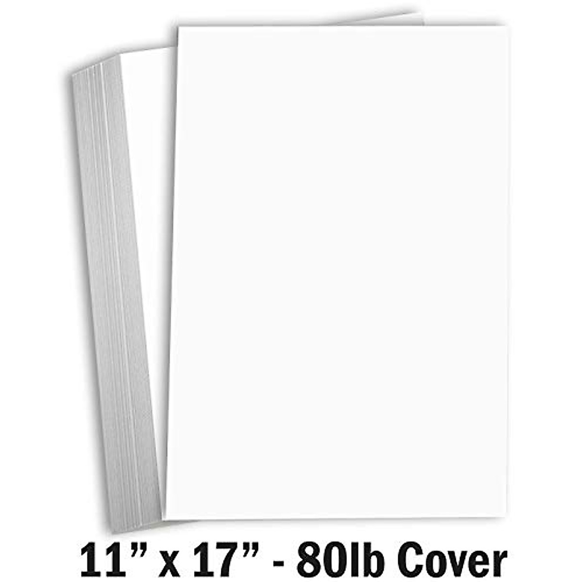 Hamilco White Cardstock Thick 11x17 Paper - Heavy Weight 80 lb Cover Card Stock 50 Pack