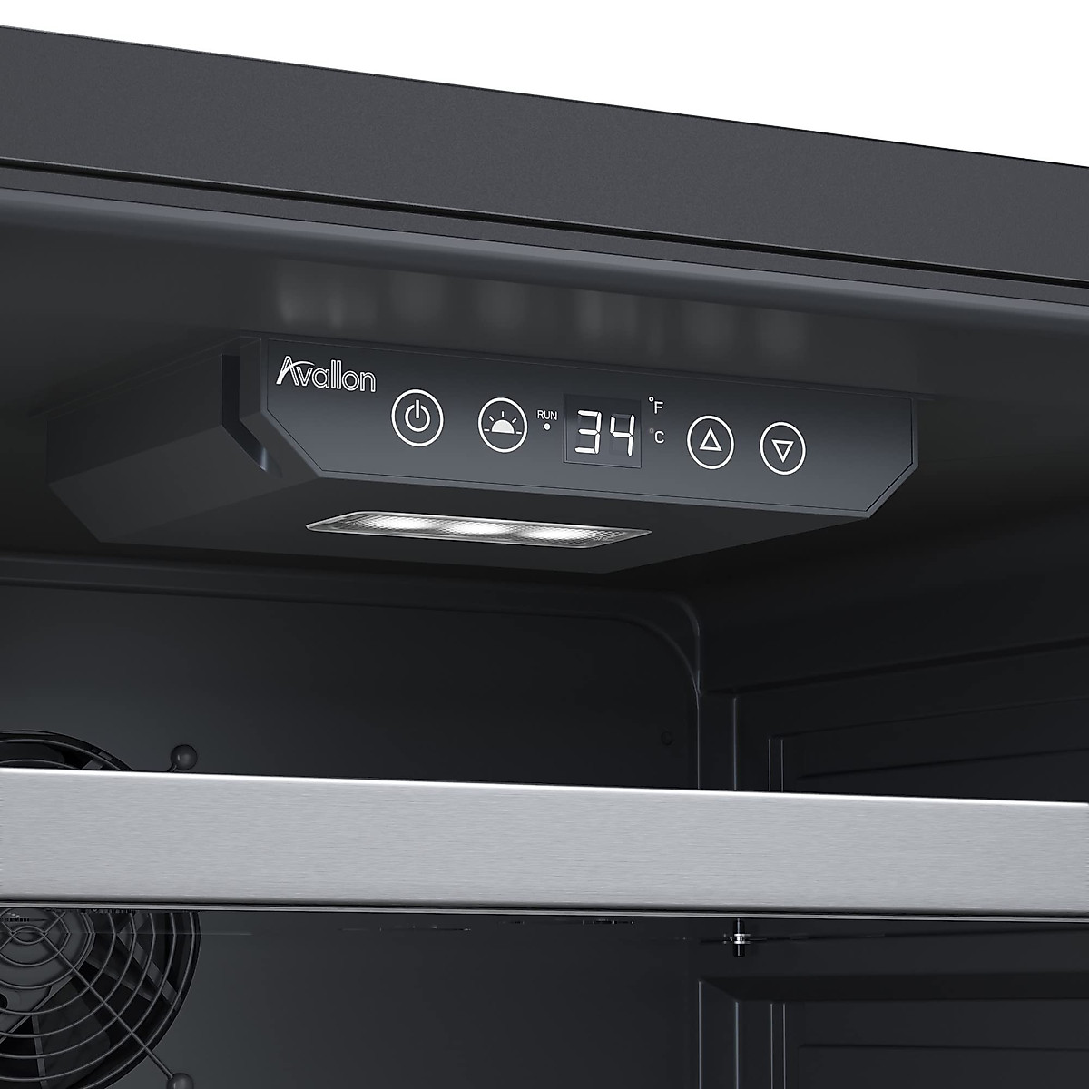 Avallon ABR152SGRH 15 Inch Wide 86 Can Beverage Center with LED Lighting