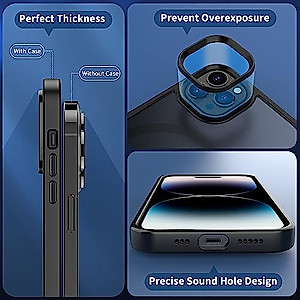 CACOE Magnetic Case for iPhone 14 Pro 6.1 inch-Compatible with MagSafe & Magnetic Car Phone Mount,Anti-Fingerprint TPU Thin Phone Cases Cover Protective Shockproof (Matte Black)