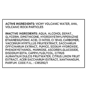 Vichy Mineral Double Glow Peel Face Mask with Exfoliating AHA Fruit Acids, Oil-Free Face Mask to Refine and Illuminate Skin, Paraben-Free