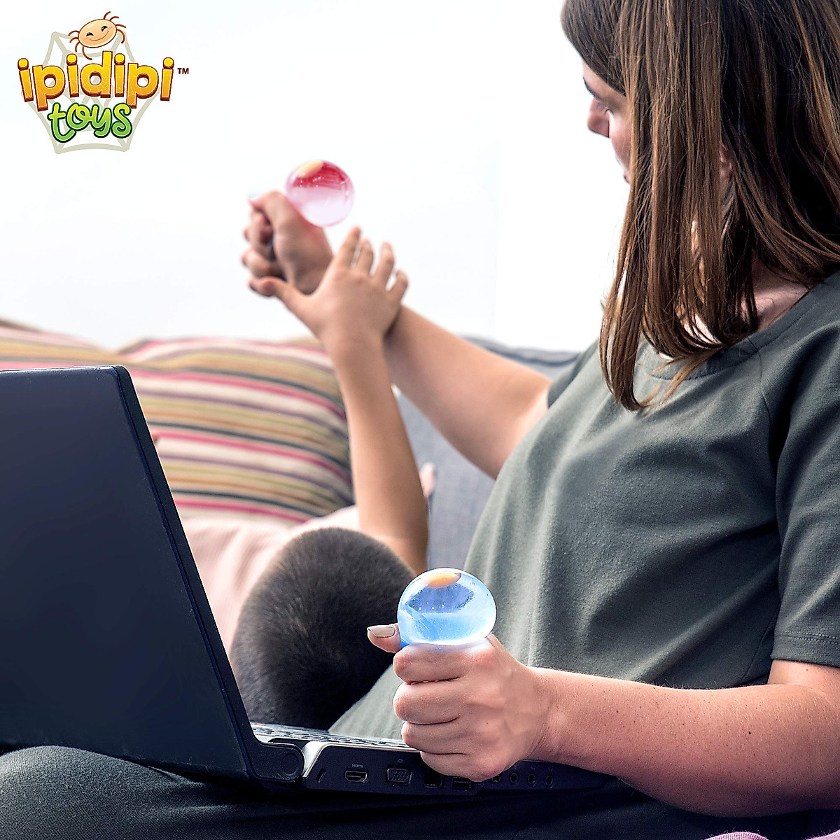 IPIDIPI TOYS Colorful Eggs Splat and Stick Ball Squishy Toys - 6 Pack - Stress Relief Egg Squishies - Fun Splat Ball Toy for Stocking Stuffers - Anxiety Reducer Sensory Play for Kids Ages 3-9