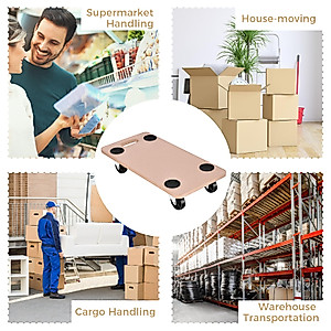 ERGOMASTER Furniture Moving Dolly with 4 Wheels, Moving Dolly Heavy Duty Wood Rolling Securely Holds 500 Lbs, Multifunctional Mover Carrier for Couch Washing Machine Fridge (Set of 2, 23" x11.5")