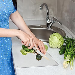 17X13 inch Acrylic Cutting Boards for Kitchen Counter, Non Slip Acrylic Chopping Board Clear Cutting Board for Countertop Kitchen Restaurant