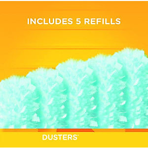 Swiffer Unscented Duster Kit, 1 Yellow handle and 5 blue dusters