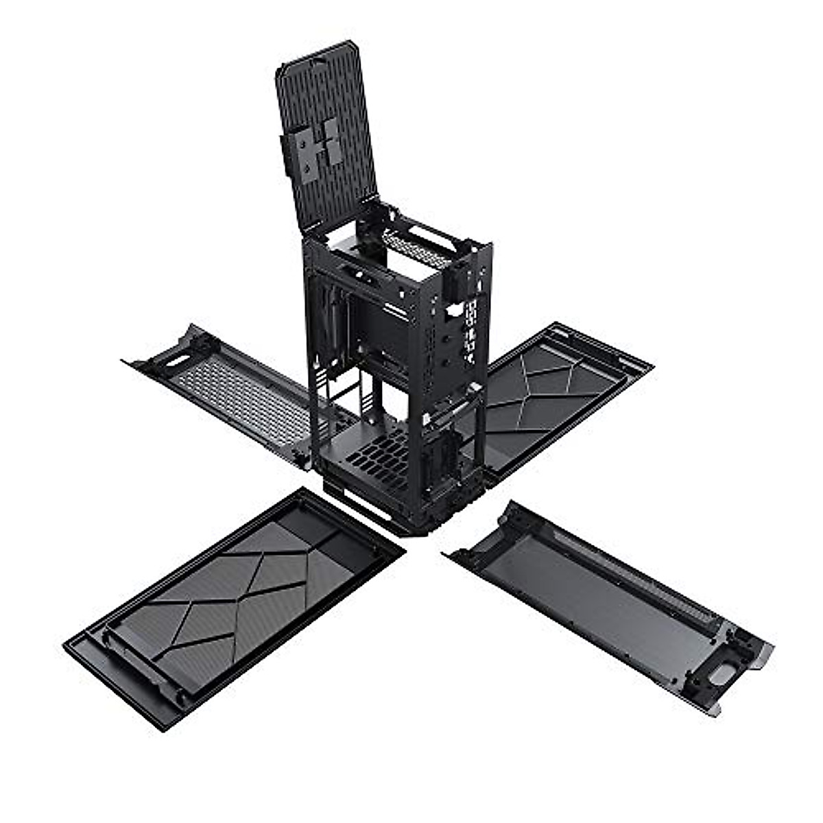 Phanteks (PH-ES217A_AG02) Evolv Shift 2 Air Mini-ITX case, Fabric Side Panels, Aluminum Panels, D-RGB, Anthracite Grey