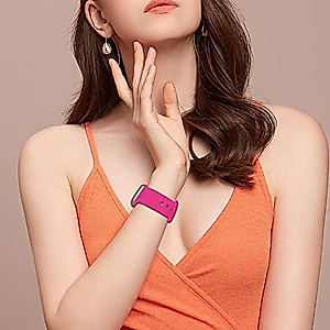 Cindgress Sport Bands Compatible with 41mm 38mm 40mm Apple Watch Bands for Women Men,Compatible with Soft Silicone Apple Watch Series 6 Bands for Women Men Series SE 9 8 7 6 5 4 3 2 1 S/M Hot Pink