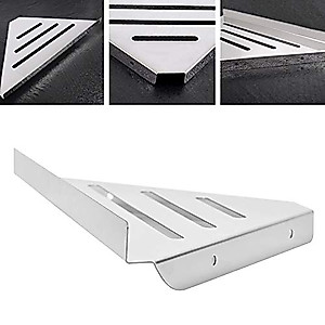 OUKENS Rack Bathroom Corner Shelf, Stainless Steel Triangular Storage Shelf Shower Corner Shelf Rack Organizer for Home Bathroom(Punching)