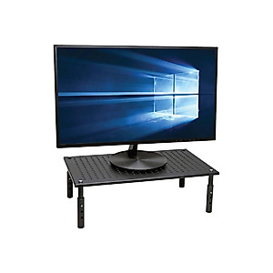 Tripp Lite Computer Monitor Stand, Adjustable Height, 18 x 11 in., Metal, Black (MR1812M)
