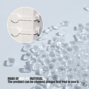 Eiarrnp Cabinet Lock Latch - Baby Proofing Cabinet Locks for Child Safety for Cabinet Doors, Fridge, Drawers, Toilet Seat, Dishwasher, Cupboard - No Drilling with Strong Adhesive Tape, 12-Pack, White