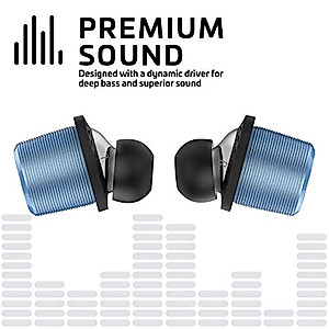 Rowkin Ascent Micro True Wireless Earbud Headphones: 17+ Hours, Bluetooth 5, Small Headphones & Charging Case Deep Bass Mic Quick Pairing & Noise Reduction for Android Samsung & iPhone (Slate Gray)