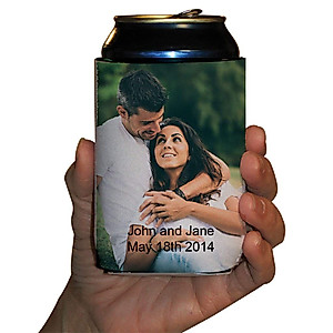 VictoryStore Custom Can Coolers with Custom Text - 12 Pack, 16 oz Capacity, Multicolor, Polyester and Foam Material